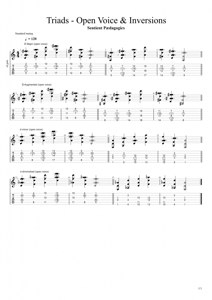 Triads - Closed/Open & Inversions - Senchant's Art of Teaching